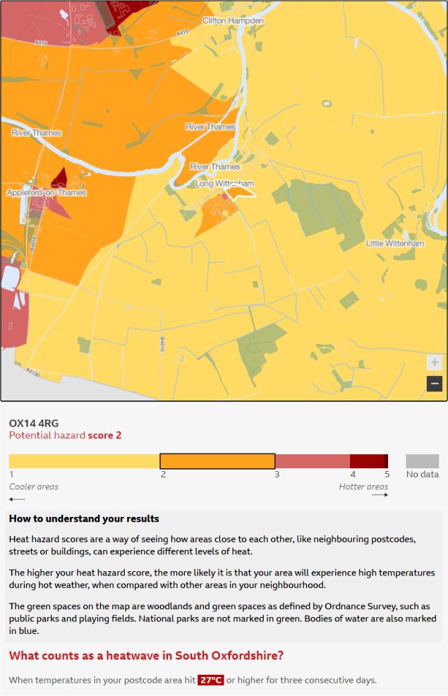 BBC Heat Map | Long Wittenham, Oxfordshire