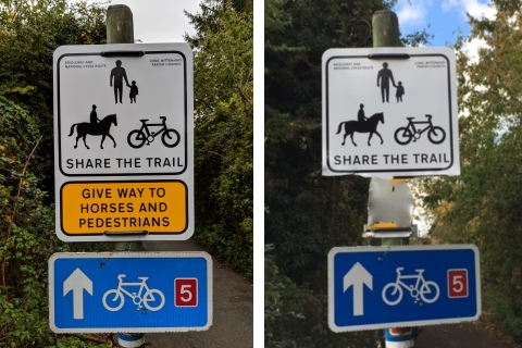Cyclepath Signs Vandalised | Long Wittenham, Oxfordshire